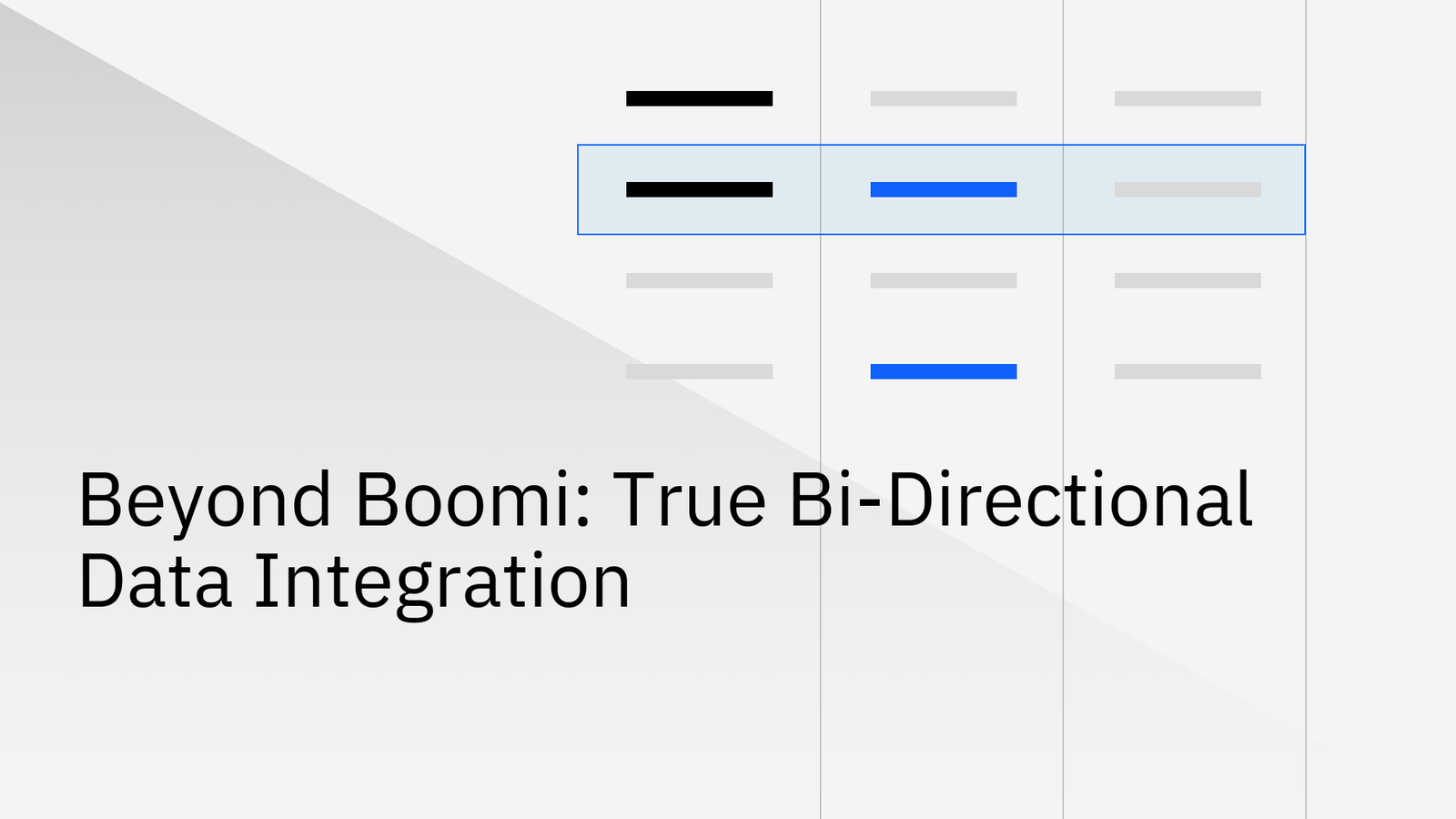 Beyond Boomi: True Bi-Directional Data Integration